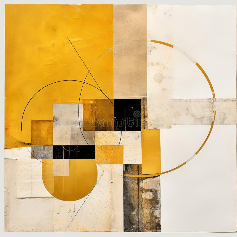 Realistic Cutout Collage Background Textures with Golden Ratio Stock ...