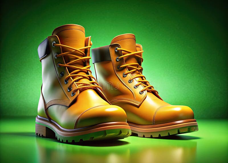 Realistic 3D Animated Construction Boots Looping on a Green Screen ...