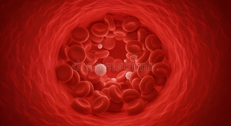 Realistic 3D Animation of Blood Flow and Thrombosis Formation Stock ...
