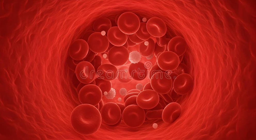 Realistic 3D Animation of Blood Flow and Thrombosis Formation Stock ...