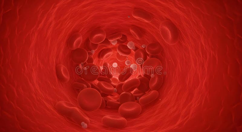Realistic 3D Animation of Blood Flow and Thrombosis Formation Stock ...
