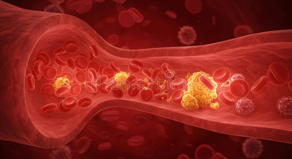 Realistic 3D Animation of Blood Flow and Thrombosis Formation Stock ...