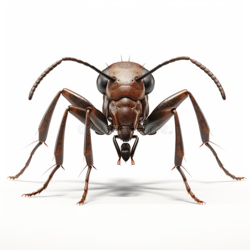 Realistic 3d Ant on White Isolated Background Stock Illustration ...