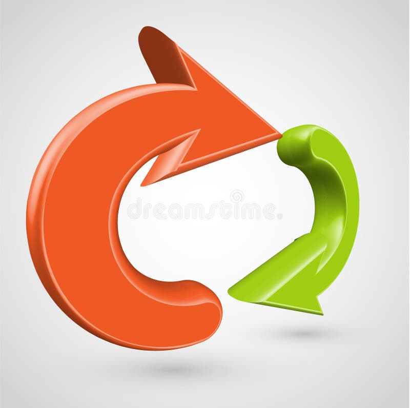 Realistic 3D Arrows, Vector Illustration Stock Vector - Illustration of ...