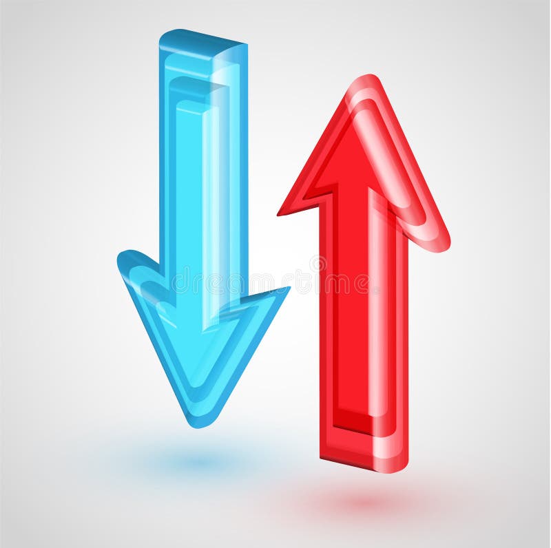 Realistic 3D Arrows, Vector Illustration Stock Vector - Illustration of ...