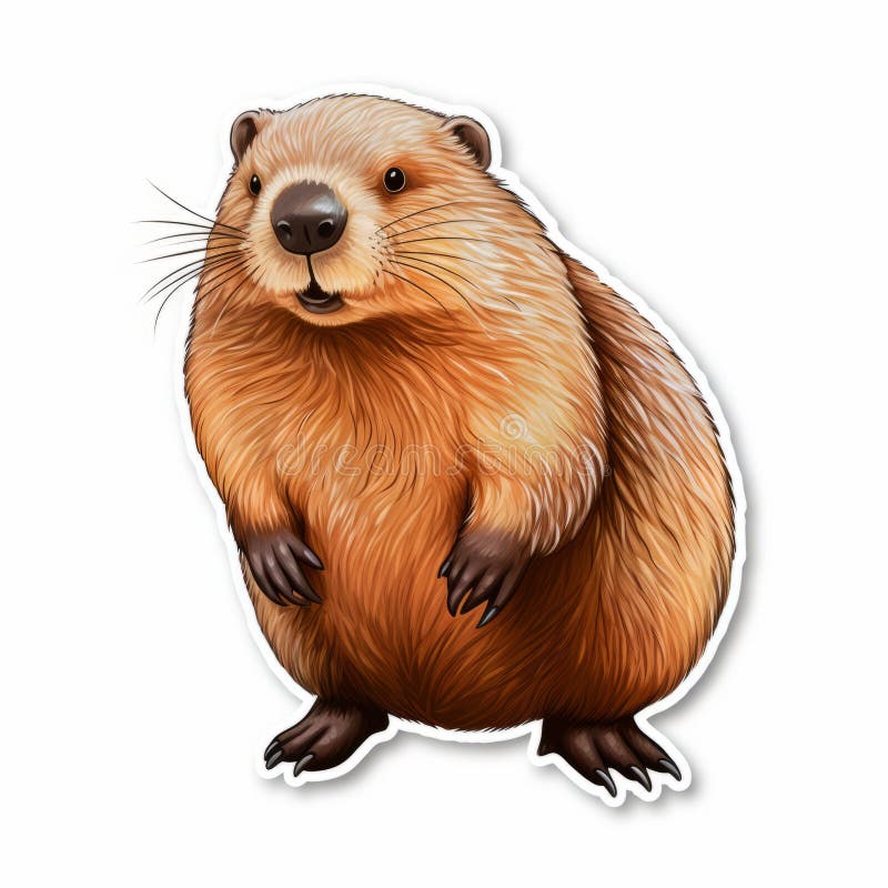 Realistic 3d Beaver Sticker for Car Decor and Personalization Stock ...