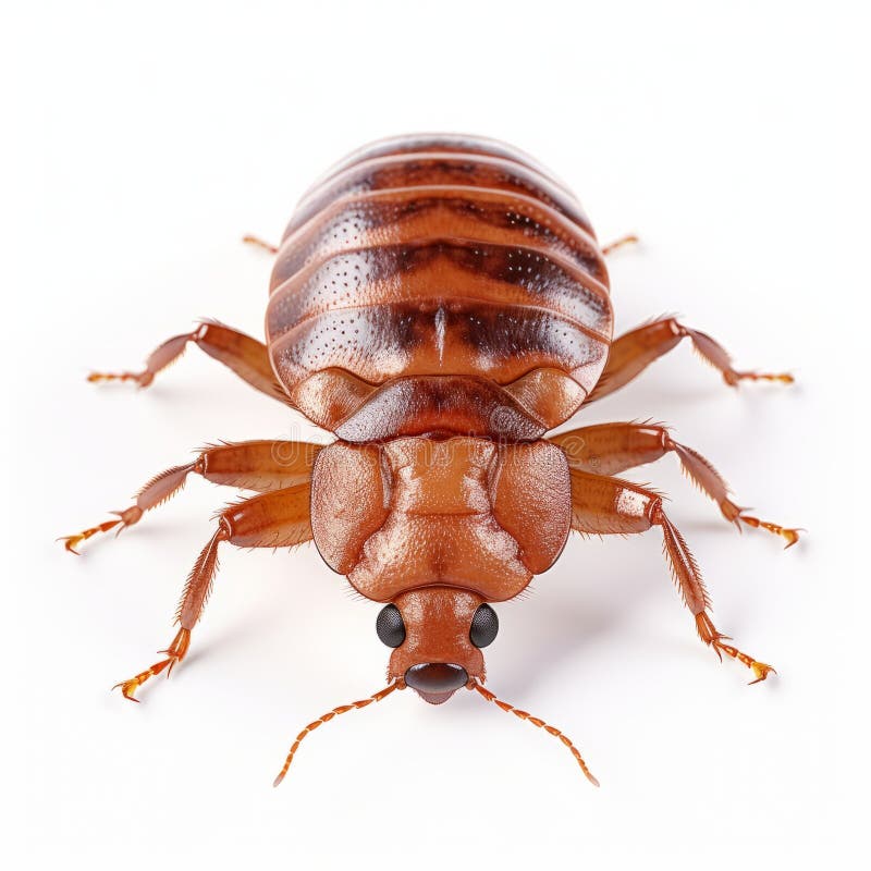 Realistic 3d Bed Bug on White Background Stock Illustration ...