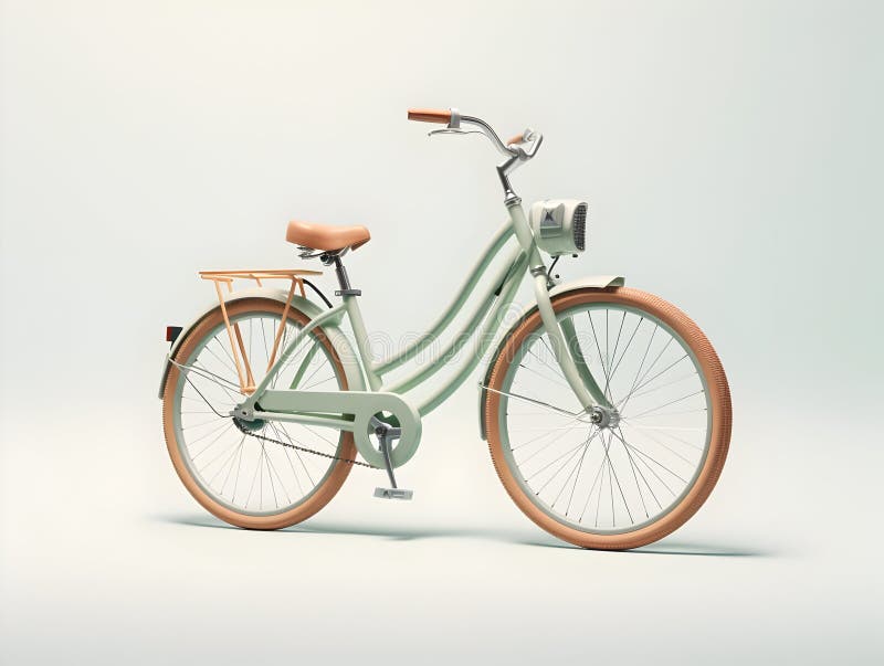 A Realistic 3D Bicycle Isolated on White Background, Ai Generated Eco ...