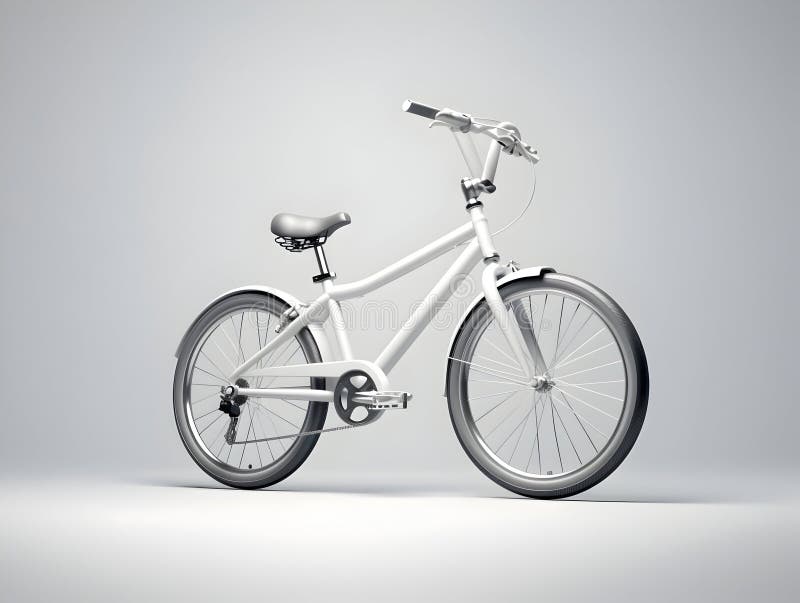 A Realistic 3D Bicycle Isolated on White Background, Ai Generated Eco ...