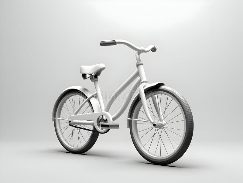 A Realistic 3D Bicycle Isolated on White Background, Ai Generated Eco ...