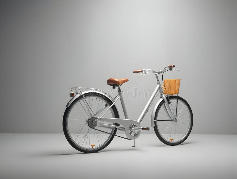 A Realistic 3D Bicycle Isolated on White Background, Ai Generated Eco ...