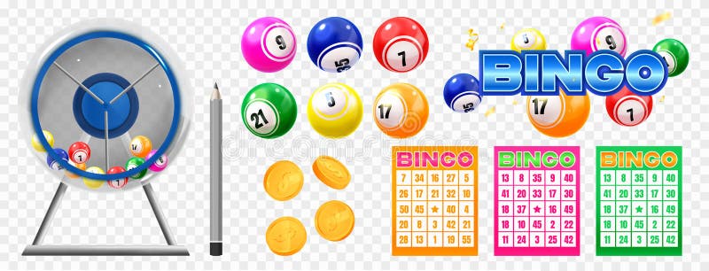 Realistic 3d Bingo Items Set Stock Illustration - Illustration of ...