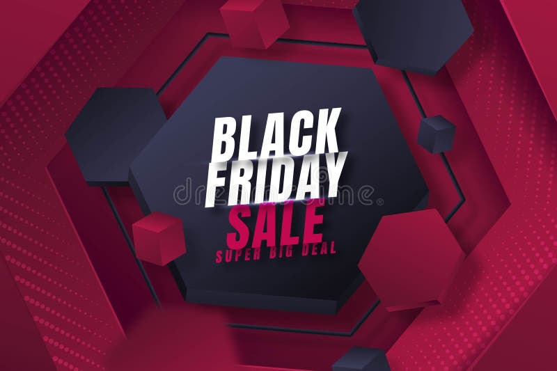 Realistic 3d Black Friday Background Vector Design Stock Vector ...