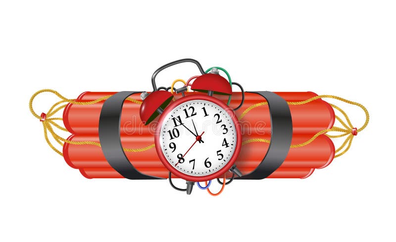 Realistic 3d Bomb Dynamite Sticks with Burning Fuse. Vector Stock ...