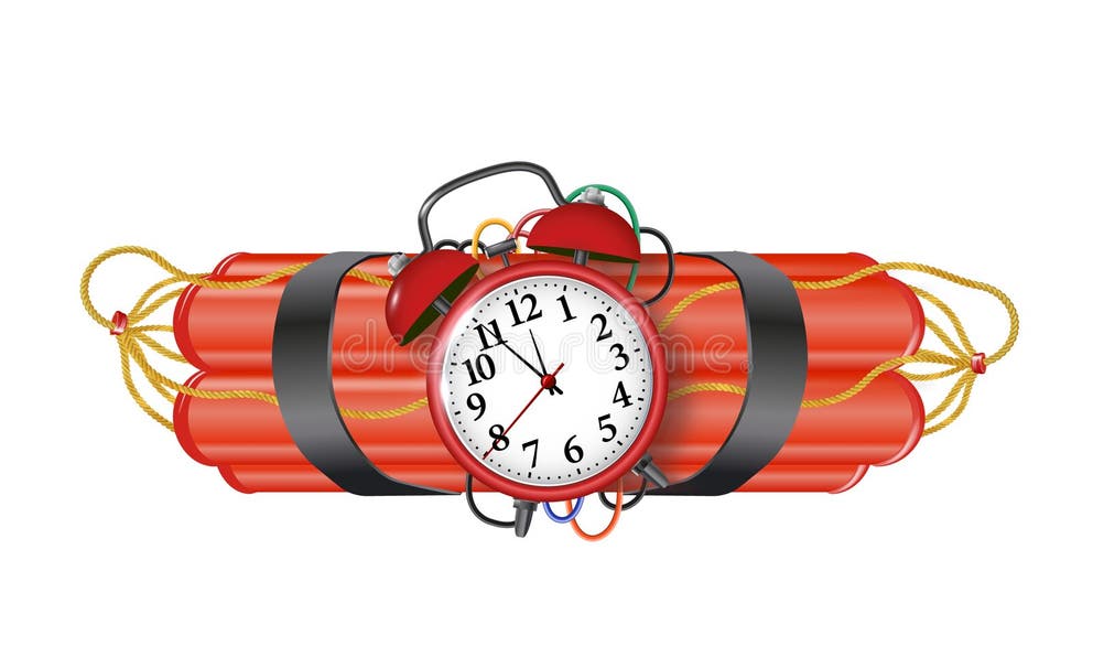 Realistic 3d Bomb Dynamite Sticks with Burning Fuse. Vector Stock ...