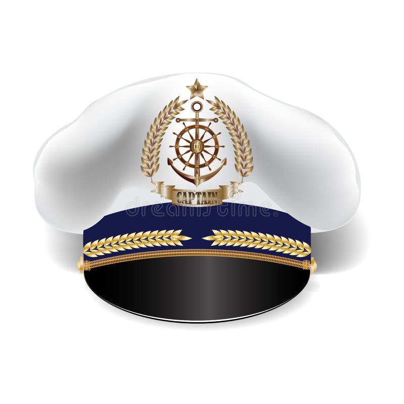 Ship_captain_cap stock vector. Illustration of badge - 115729849