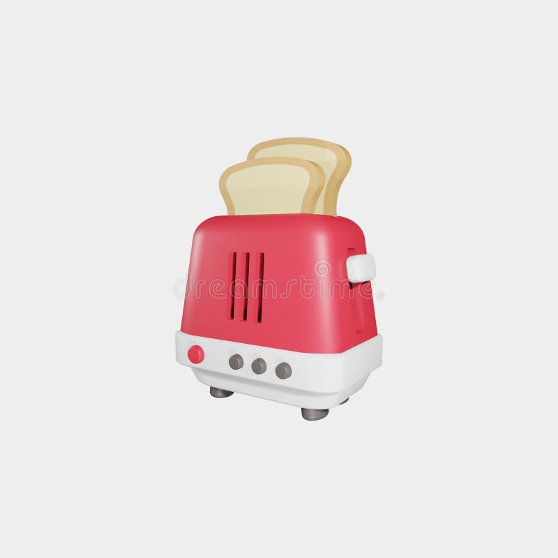 Toaster Object 3d Illustration Stock Illustration - Illustration of ...