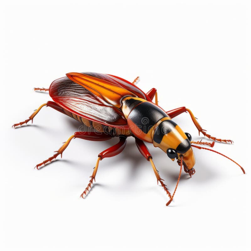 Realistic 3d Cockroach on White Isolated Background Stock Illustration ...