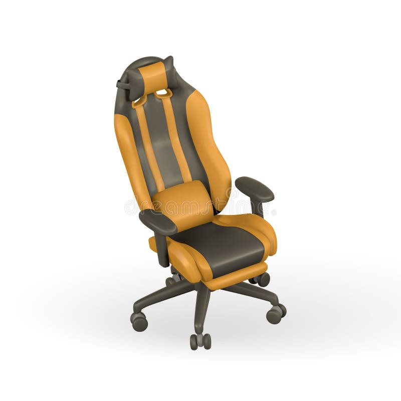 Realistic 3d Computer Game Chair in Cartoon Style. Computer Equipment ...