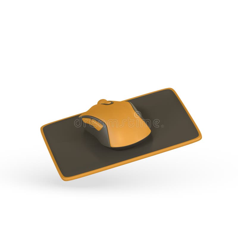 Realistic 3d Computer Wireless Mouse on Pad in Cartoon Style. Computer ...