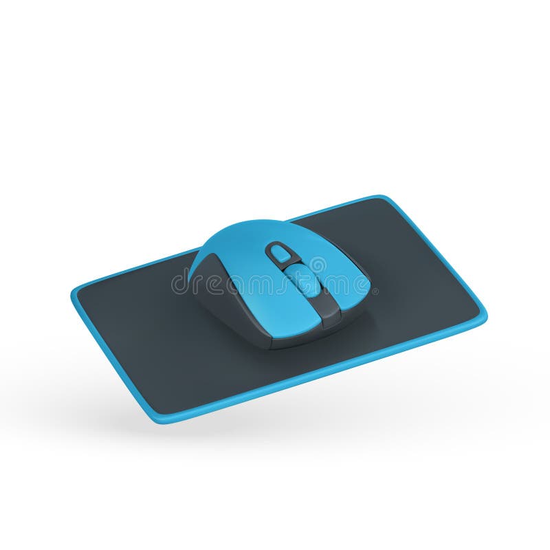 Realistic 3d Computer Wireless Mouse on Pad in Cartoon Style. Computer ...