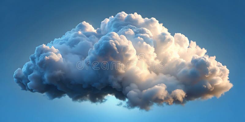 Realistic 3D Cumulus Cloud Render with Volumetric Lighting and ...