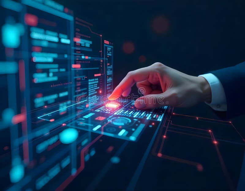 Realistic 3d Cyber Security. Business Using Tablet Technology and Icon ...