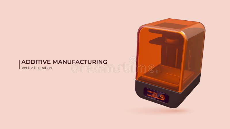Realistic 3d Design of 3D Printer. Vector Illustration in Cartoon ...