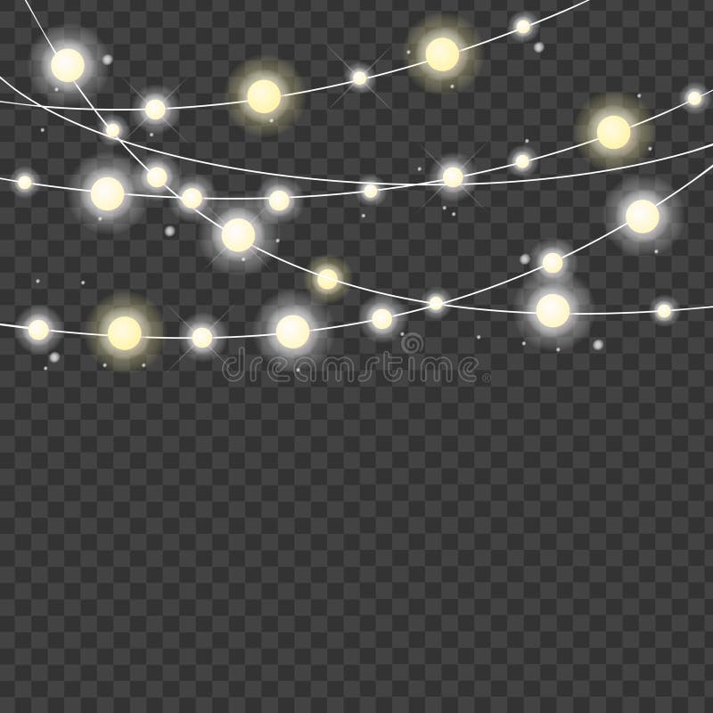 Realistic 3d Detailed Christmas Lights Strings. Vector Stock Vector ...