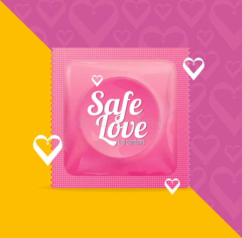 Realistic 3d Detailed Condoms Package Safe Love Concept Vector Stock