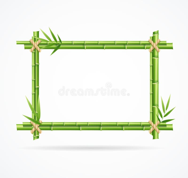 Realistic 3d Detailed Green Bamboo Frame. Vector Stock Vector ...