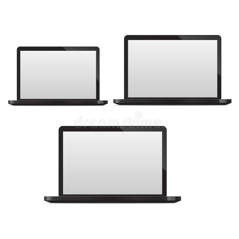 Realistic 3d Detailed Laptop Computer PC Set. Vector Stock Vector ...