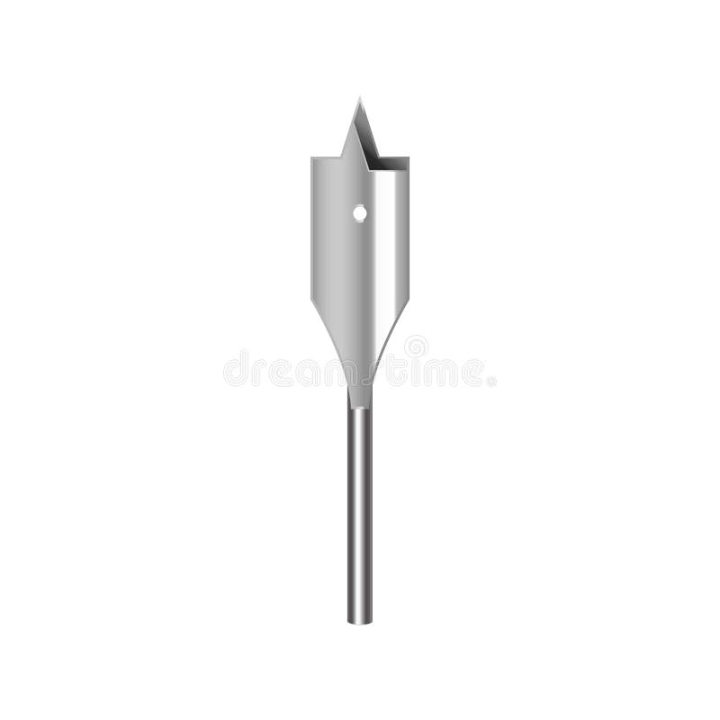 Realistic 3d Detailed Metallic Drill Bit. Vector Stock Vector ...
