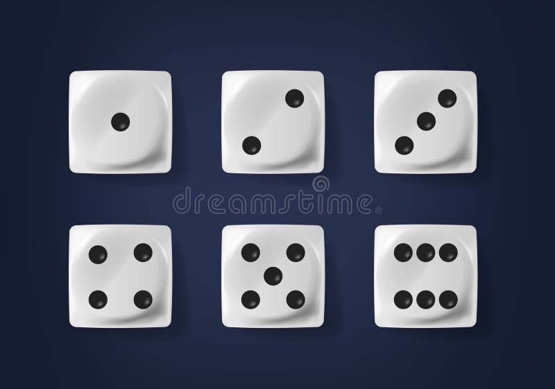 Realistic 3d Dice Cubes. Small, Six-sided Objects Used in Gamble or ...