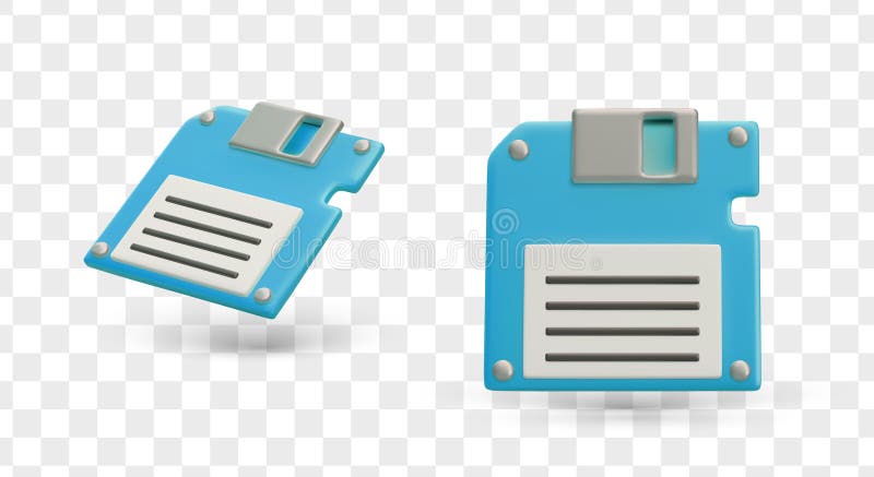 Realistic 3d Diskette for Computer. Detail for Saving Different ...