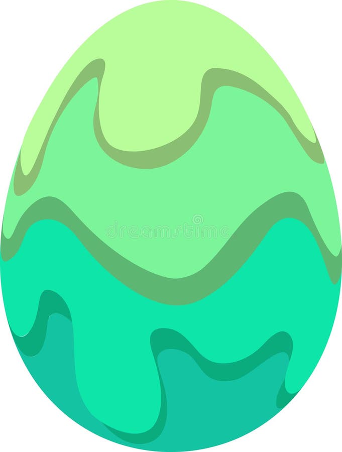 Easter Egg Decorated with 3D Effect Abstract Waves Motif on Transparent ...