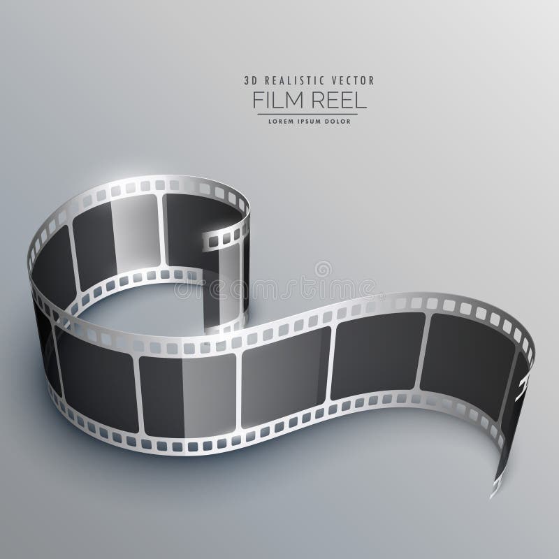 Realistic 3d Film Strip Vector Background Stock Vector - Illustration ...