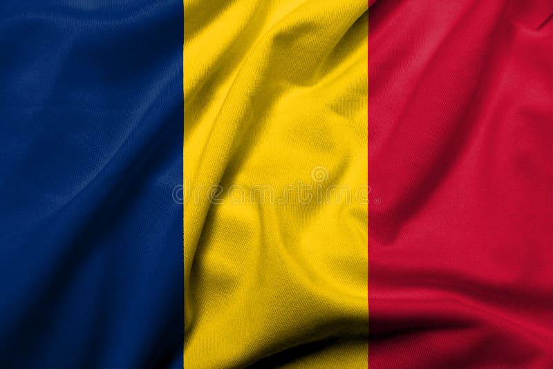 3D Flag of Chad satin stock illustration. Illustration of political ...