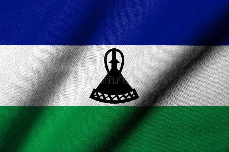 3D Flag of Losotho waving stock illustration. Illustration of holiday ...