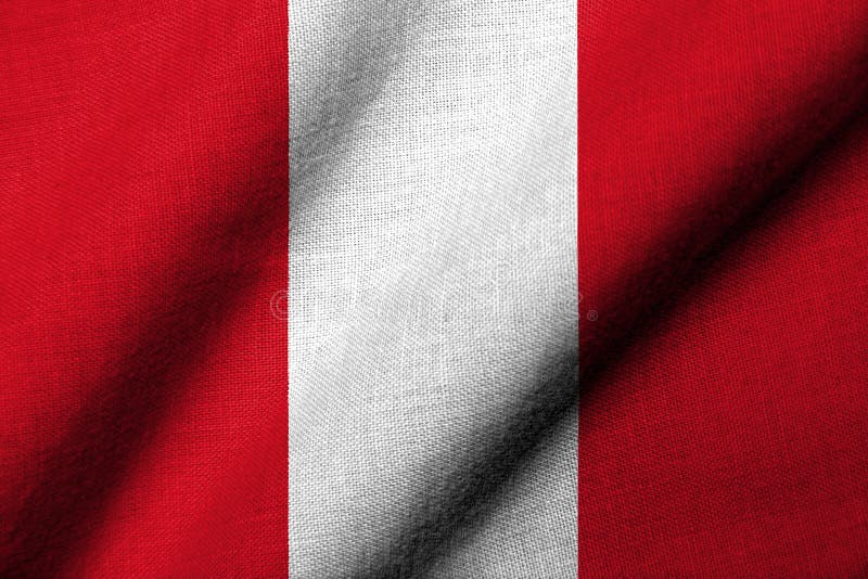3D Flag of Peru waving stock illustration. Illustration of design ...