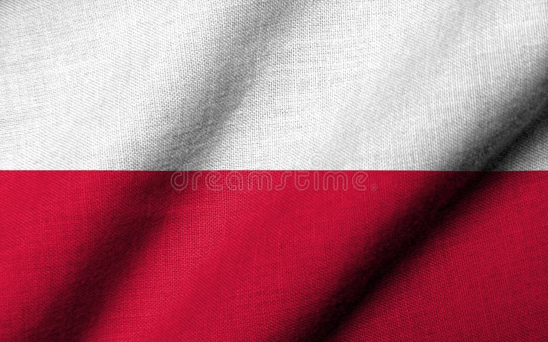 3D Flag of Poland waving stock illustration. Illustration of emblem ...