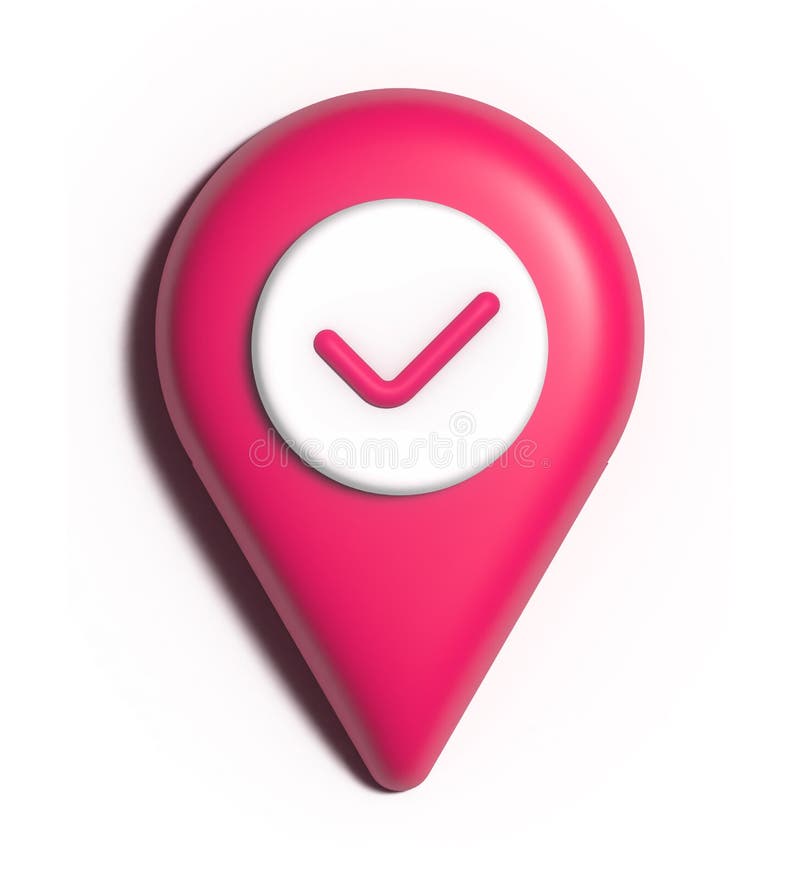 Realistic 3D Geolocation Icon on the Navigator or Map. 3D Logo or ...