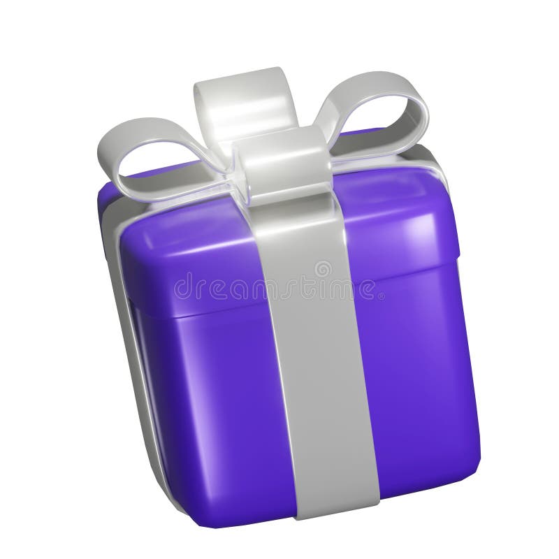 Realistic 3D Gift Box on White Background Stock Photo - Image of ...