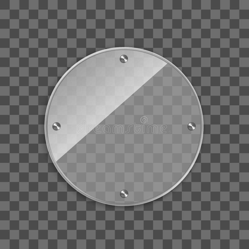 Realistic 3d Glass Frame on a Transparent Background. Vector Stock ...