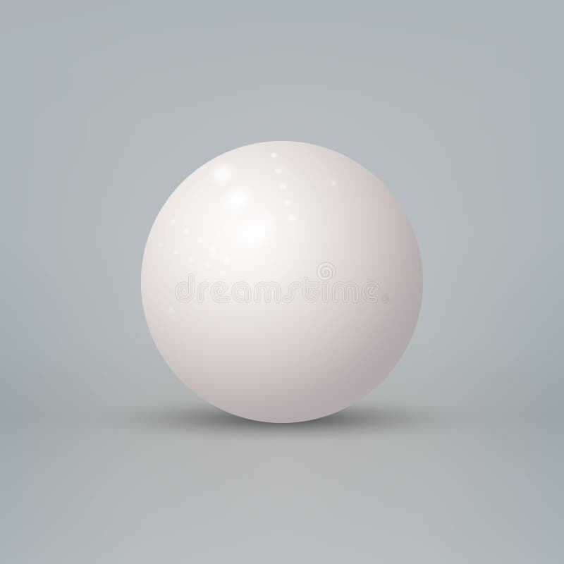 Realistic 3d Glossy White Sphere Isolated on White Background Stock ...