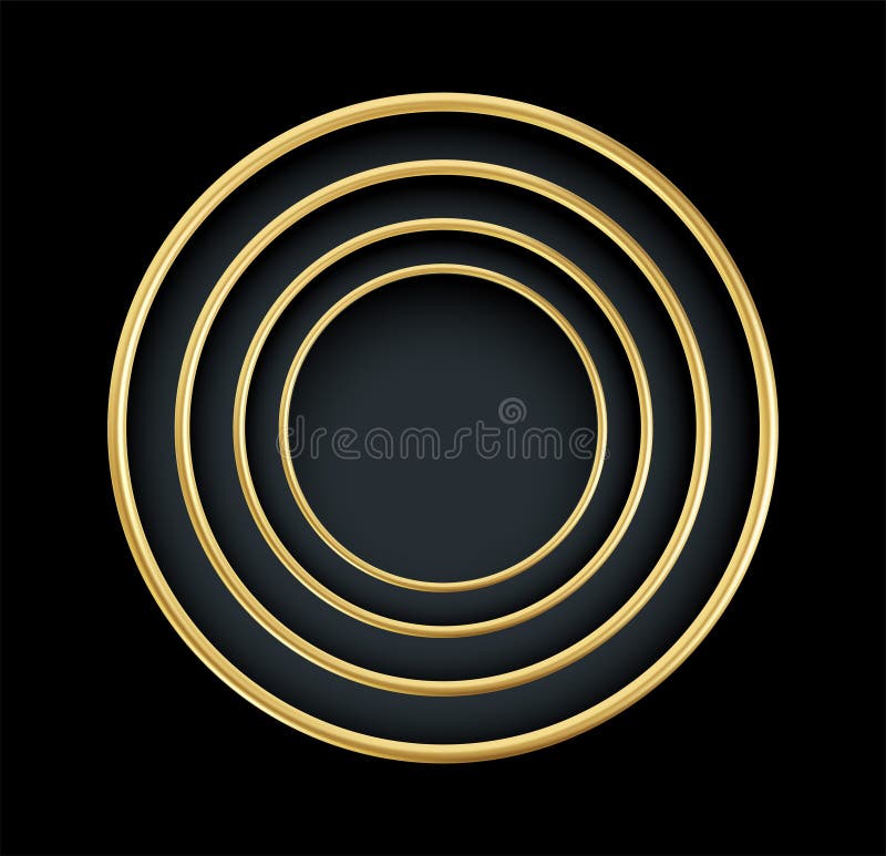 Golden round frame stock vector. Illustration of imagery - 8586439