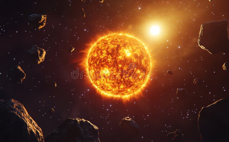 This is a Realistic 3D Illustration of the Sun. High Quality Digital ...
