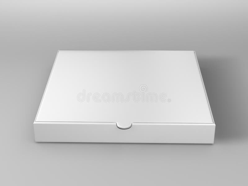 Pizza Box, Cardboard Self Lock Delivery Box. Vector with Die Cut ...