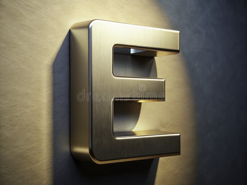 Realistic 3D Lowercase Letter E HighQuality 3D Model for Graphic Design ...