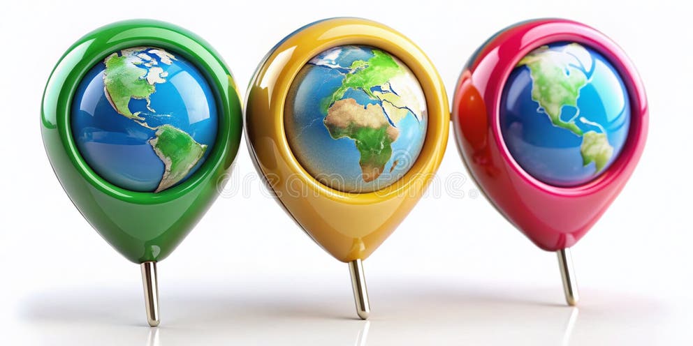 Realistic 3D Map Pins a Comprehensive Set for Interactive Navigation ...